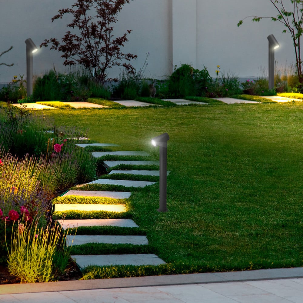 Lampada Giardino Metallo Antracite YiLaie Luci Solari Esterno, LED Da ...